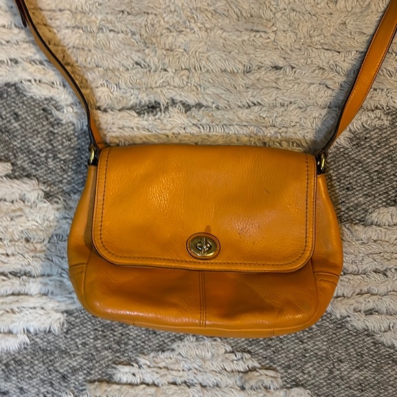 Coach | Bags | Copy Coach Yellow Leather Crossbody Bag | Poshmark